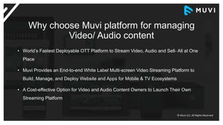 Launch your Own OTT Platform instantly with Muvi | PPTX