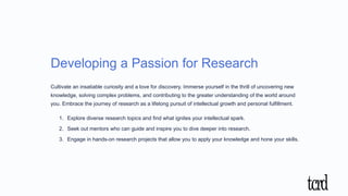 Launch Your Research Career: A Beginner's Guide | PPTX