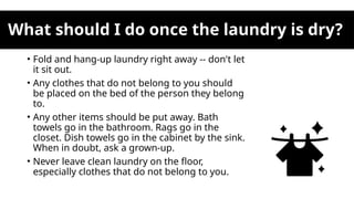 Doing the Laundry :: The Important Stuff | PPTX