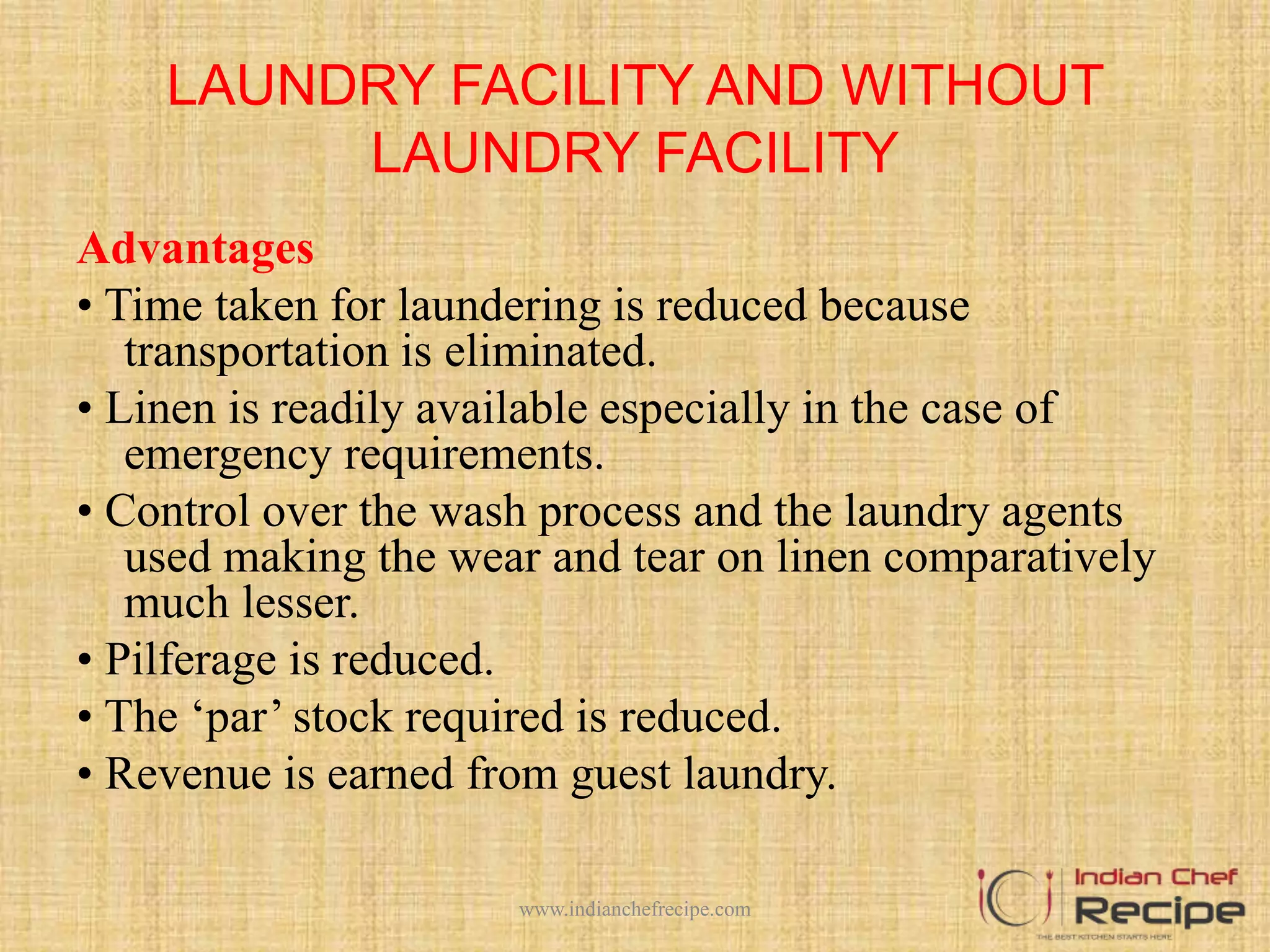 LAUNDRY OPERATIONS IN HOUSE KEEPING | PPTX