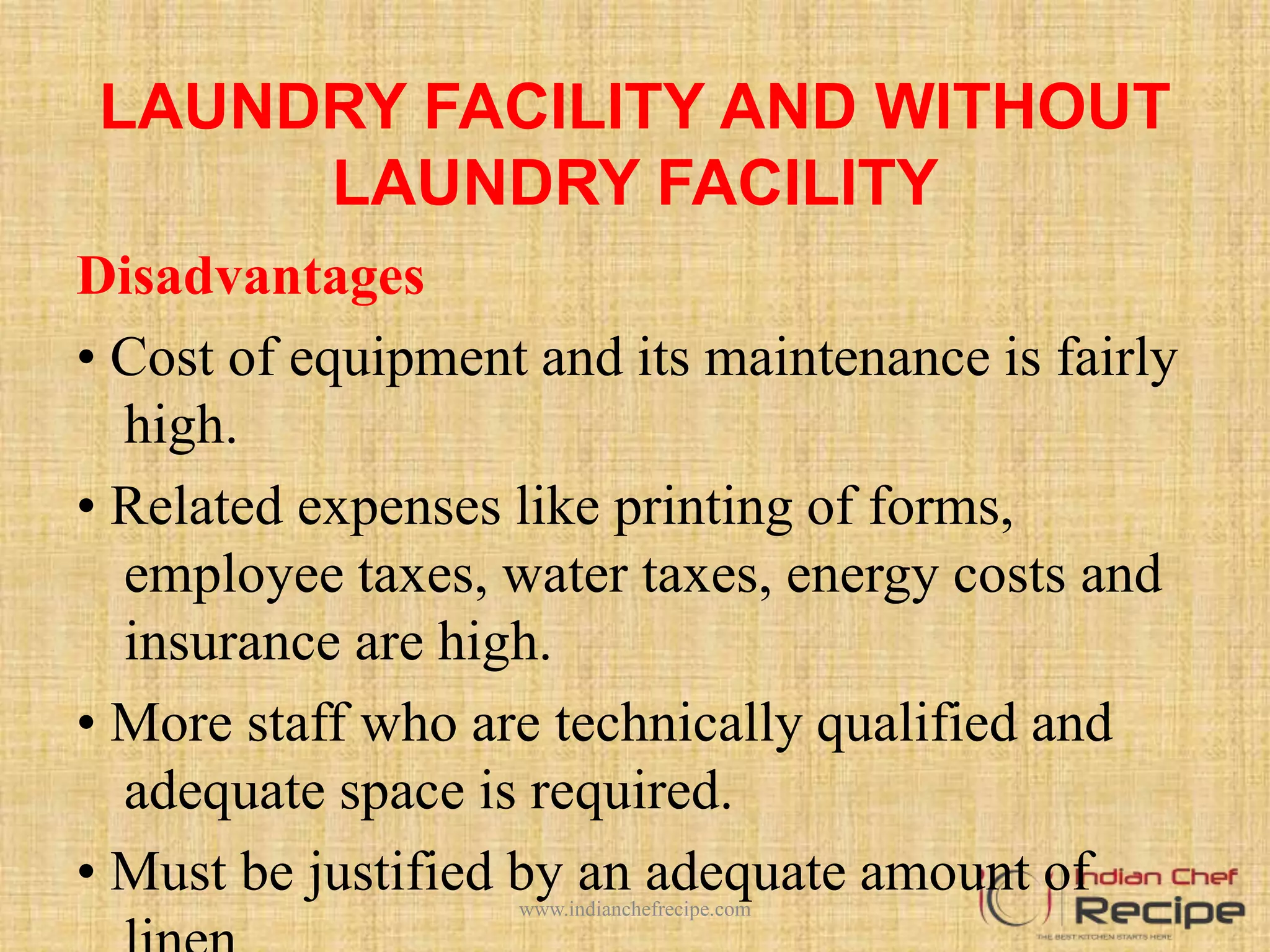 LAUNDRY OPERATIONS IN HOUSE KEEPING | PPTX