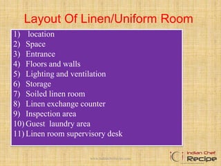 LAUNDRY OPERATIONS IN HOUSE KEEPING | PPTX