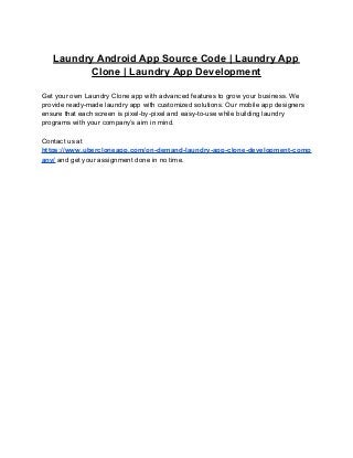 Laundry Android App Source Code | Laundry App Clone | Laundry App ...