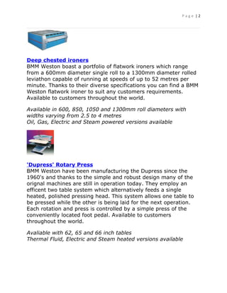Laundry equipment notes | DOC