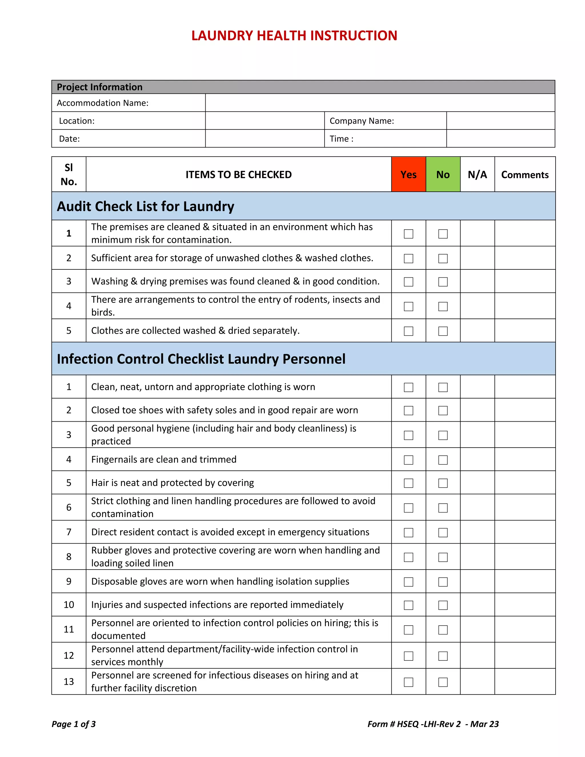 LAUNDRY HEALTH INSTRUCTION Form # HSEQ - LSI- Rev 2.docx
