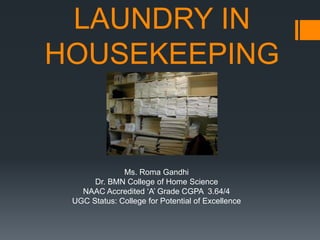 Laundry in housekeeping | PPTX