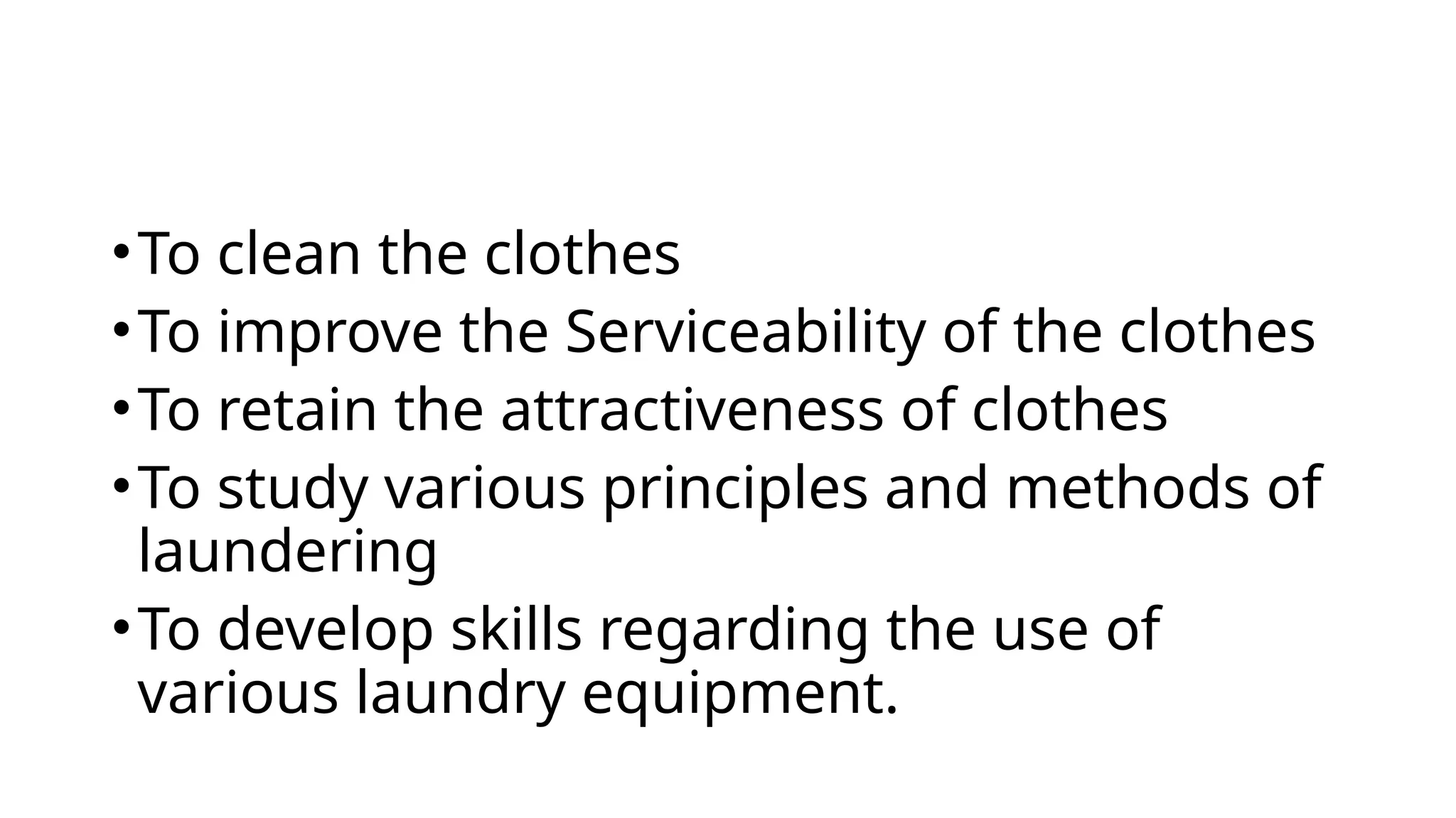Laundry Objectives Grade 9 (2nd Quarter) | PPTX