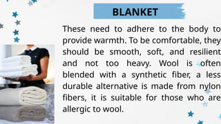 LAUNDRY TYPES OF LINEN.pptx laundry types of linen | PPTX