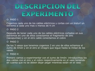 ¿como hacer una pila casera? | PPT