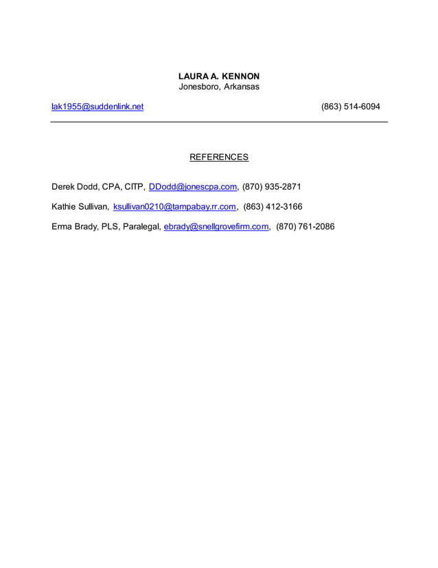 Laura Kennon Resume | DOCX