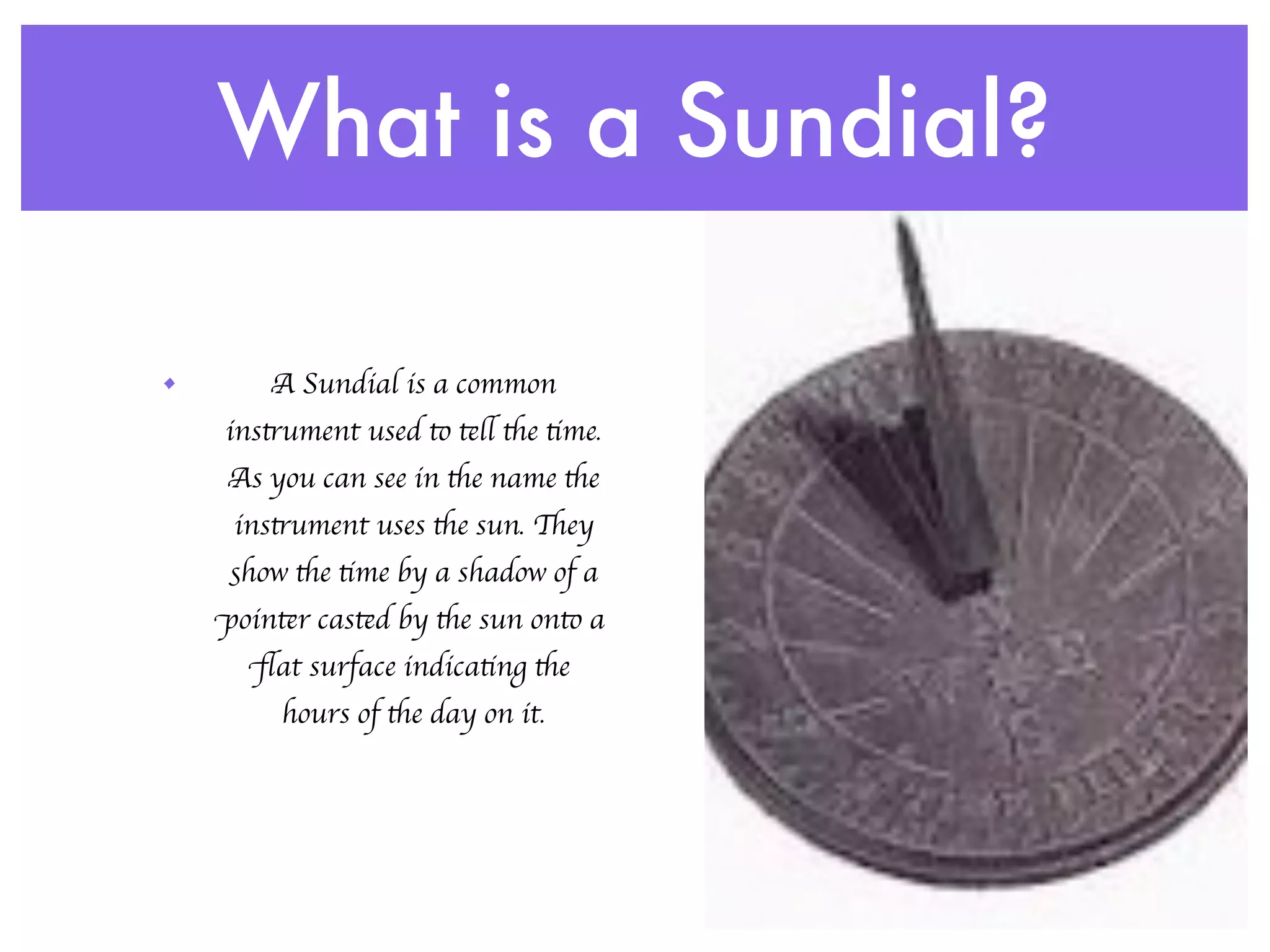 Laura and Dom Sundial Presentaion | KEY