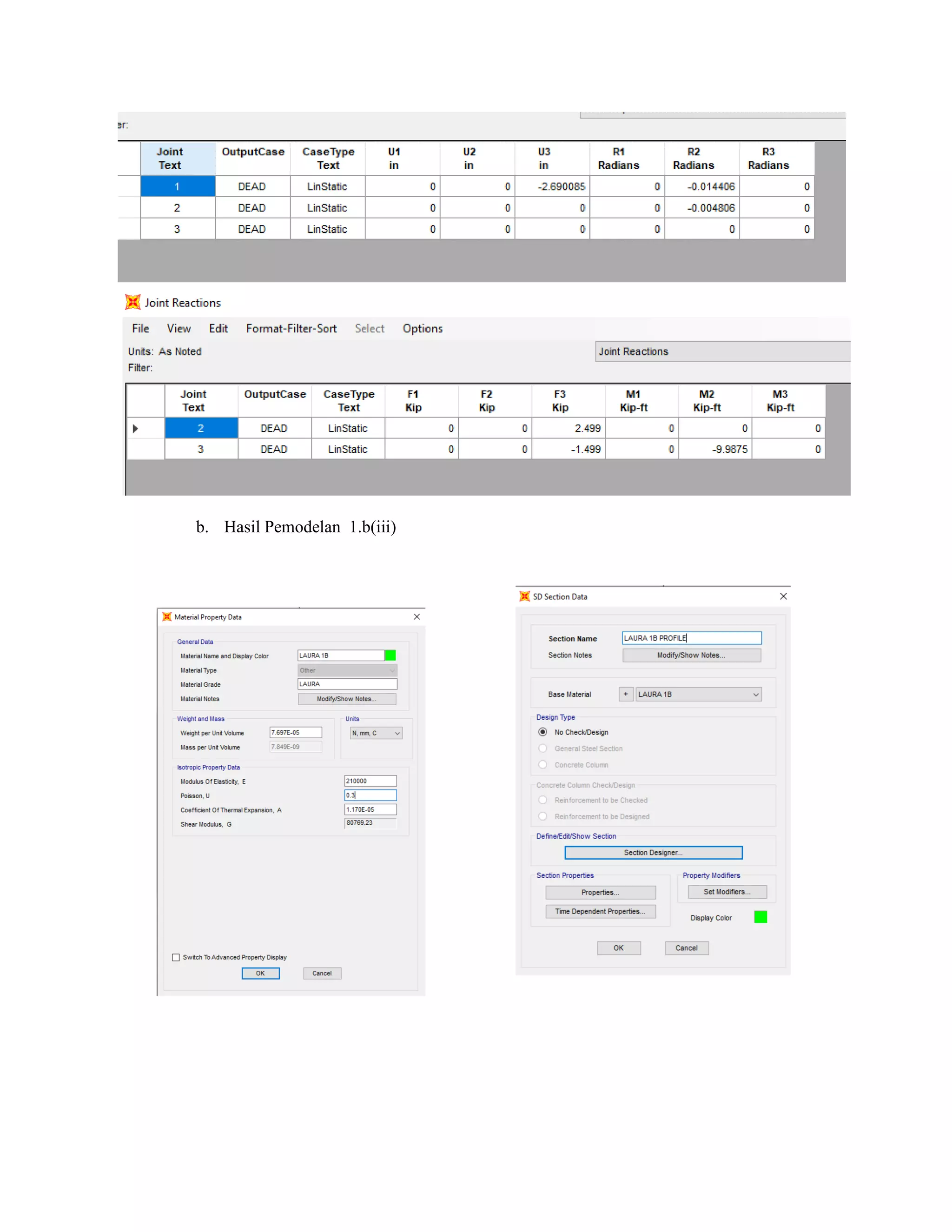 Tugas Metode Elemen Hingga ABAQUS Laura Aulia 104117023_problem4_no lampiran | PDF
