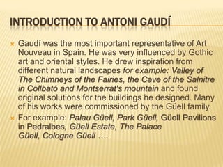 Art Nouveau and Antoni Gaudi | PPTX