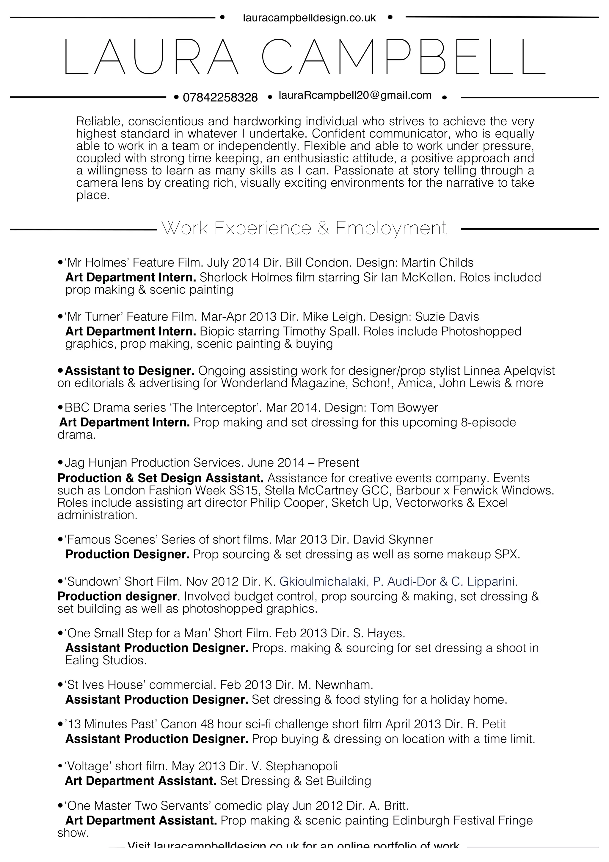Laura campbell CV | PDF