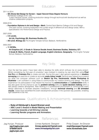 Laura campbell CV 2016 | PDF | Video Production | Content Production