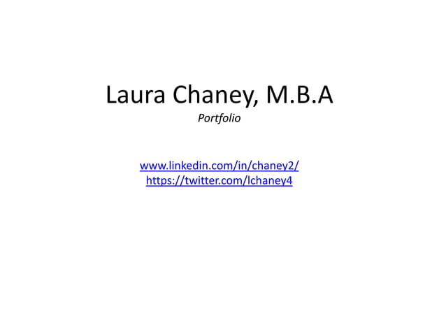 Laura Chaney Marketing Wizard Portfolio | PPTX