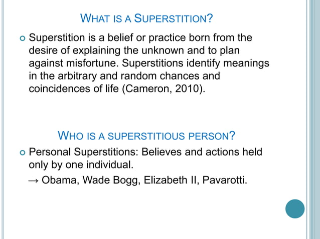 Italian vs English Superstitions | PPT