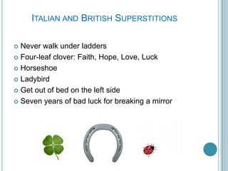 Italian vs English Superstitions | PPT