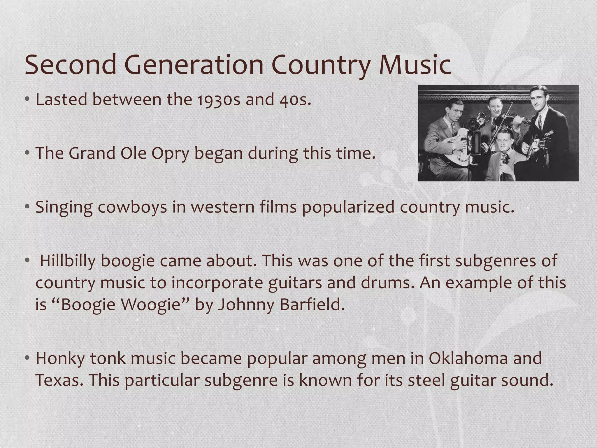 Country Music Powerpoint | PPTX