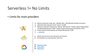 Serverless architecture: focus on code, performance and costs | PPT