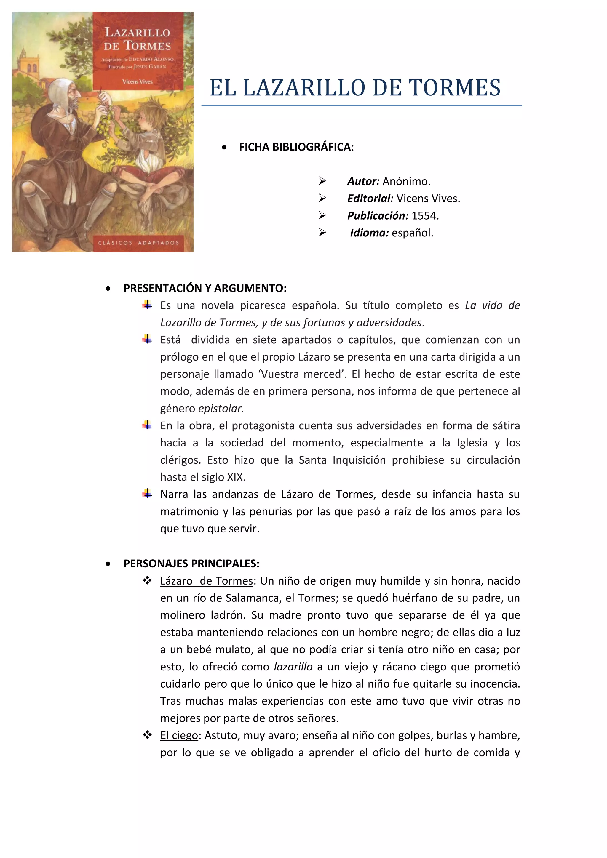 Lazarillo de Tormes | PDF