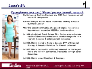 Laura Martin, Managing Director, Needham & Co. on Quality Works | PPT ...