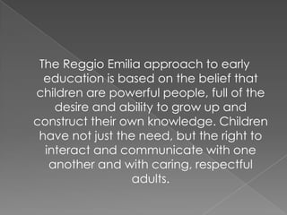 Reggio Emilia powerpoint | PPTX