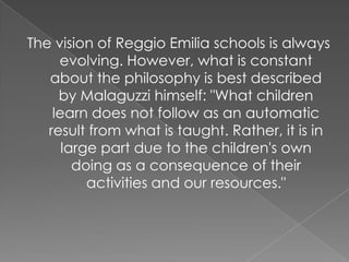 Reggio Emilia powerpoint | PPTX