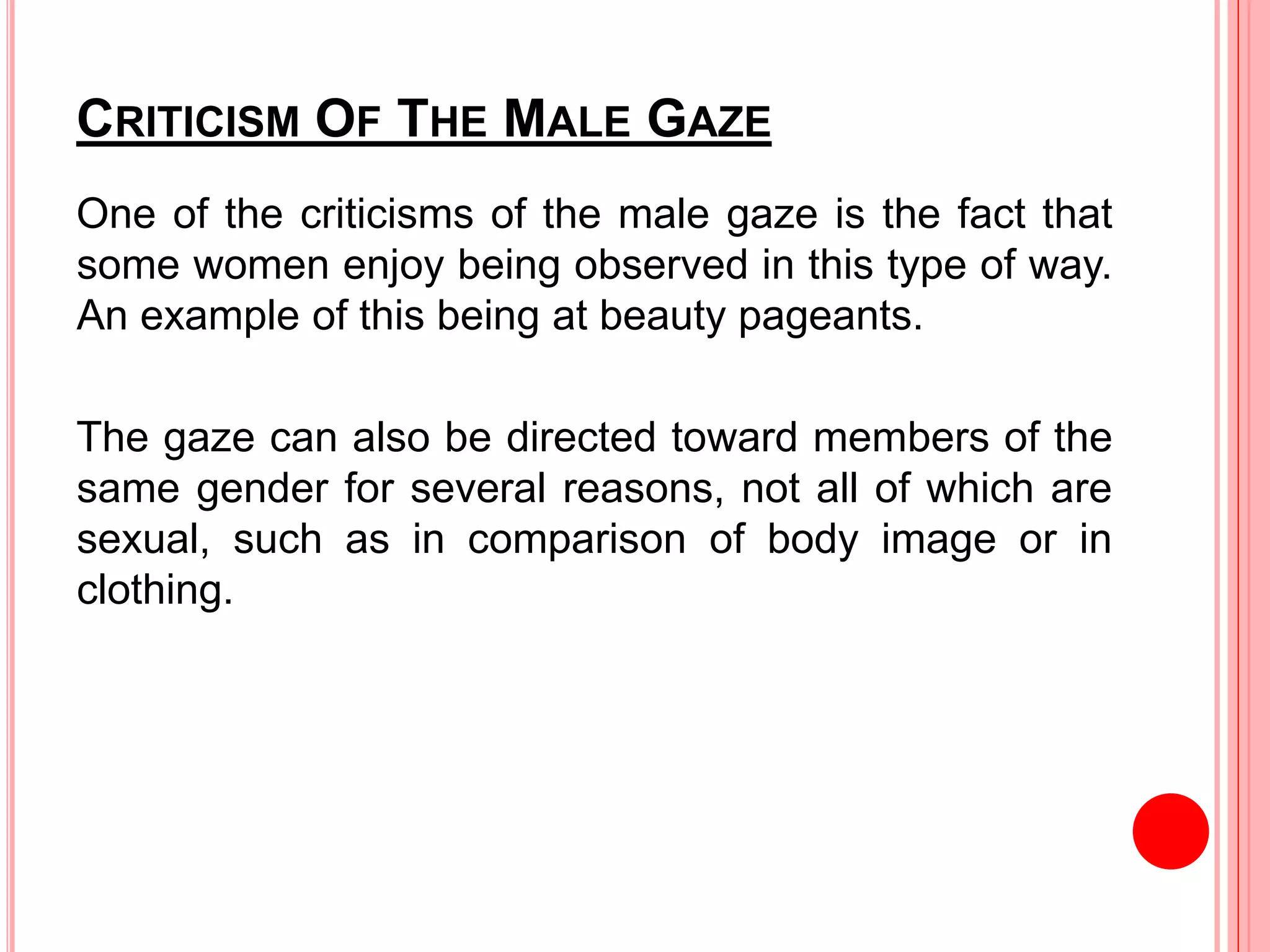 Laura Mulvey - The Male Gaze | PPTX