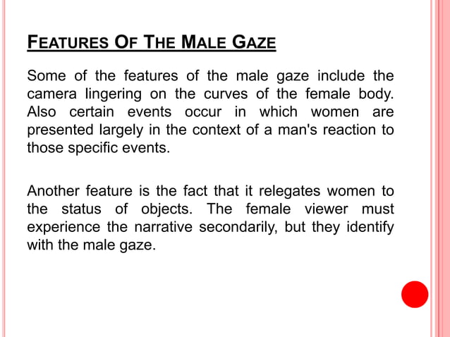 Laura Mulvey - The Male Gaze | PPTX