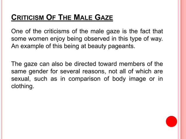 Laura Mulvey - The Male Gaze | PPTX