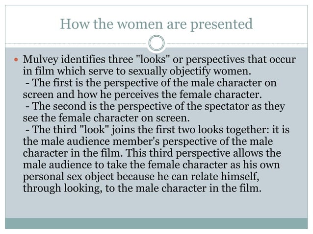 Laura mulvey’s 'male gaze theory’ | PPT