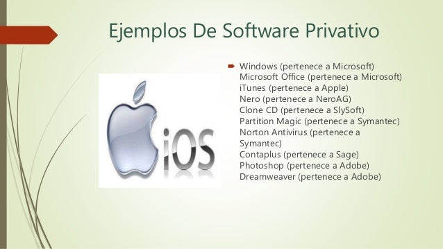 Software libre y privado.