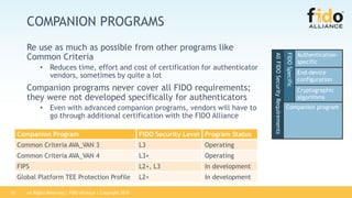 Overview of FIDO Security Requirements and Certifications | PPT