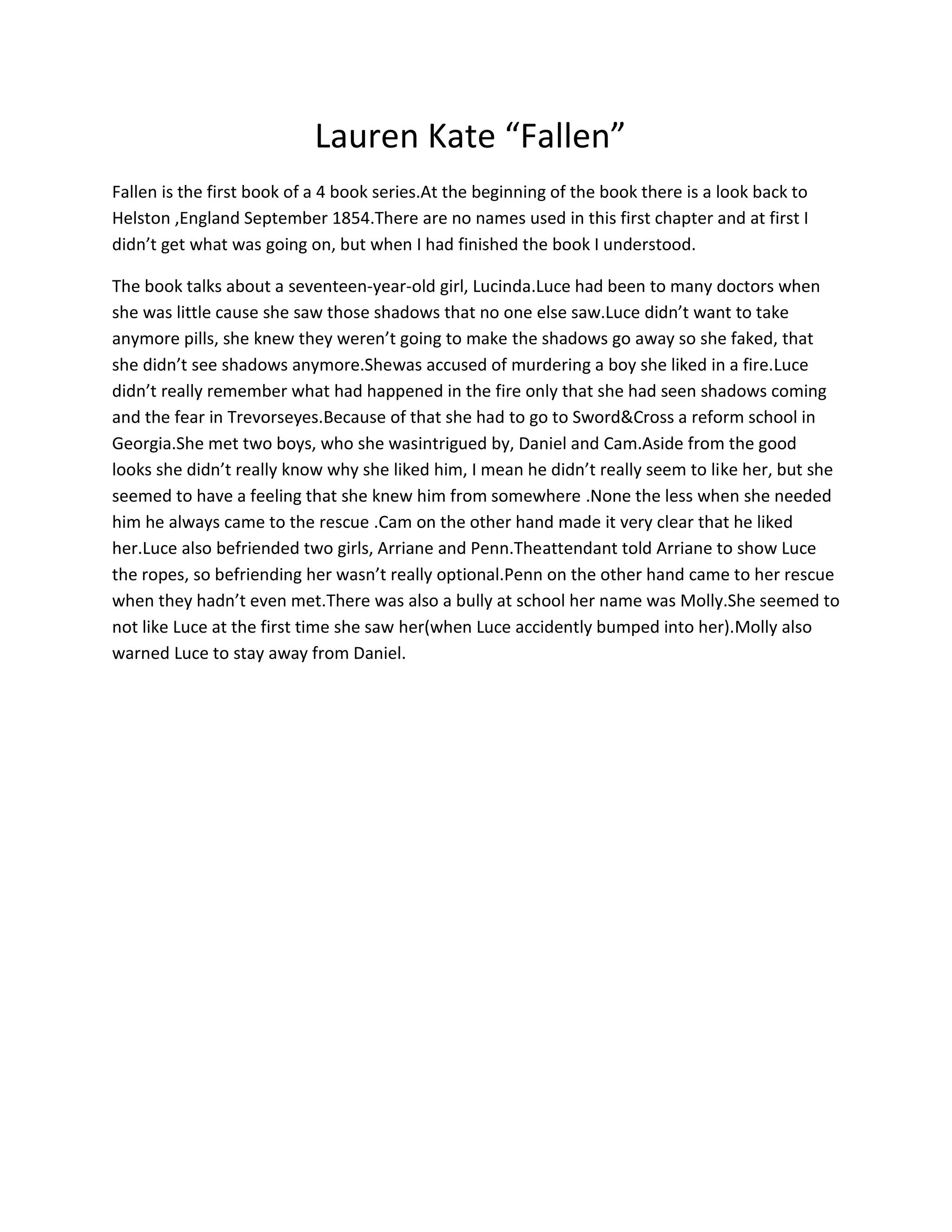 Fallen - Lauren Kate | DOCX