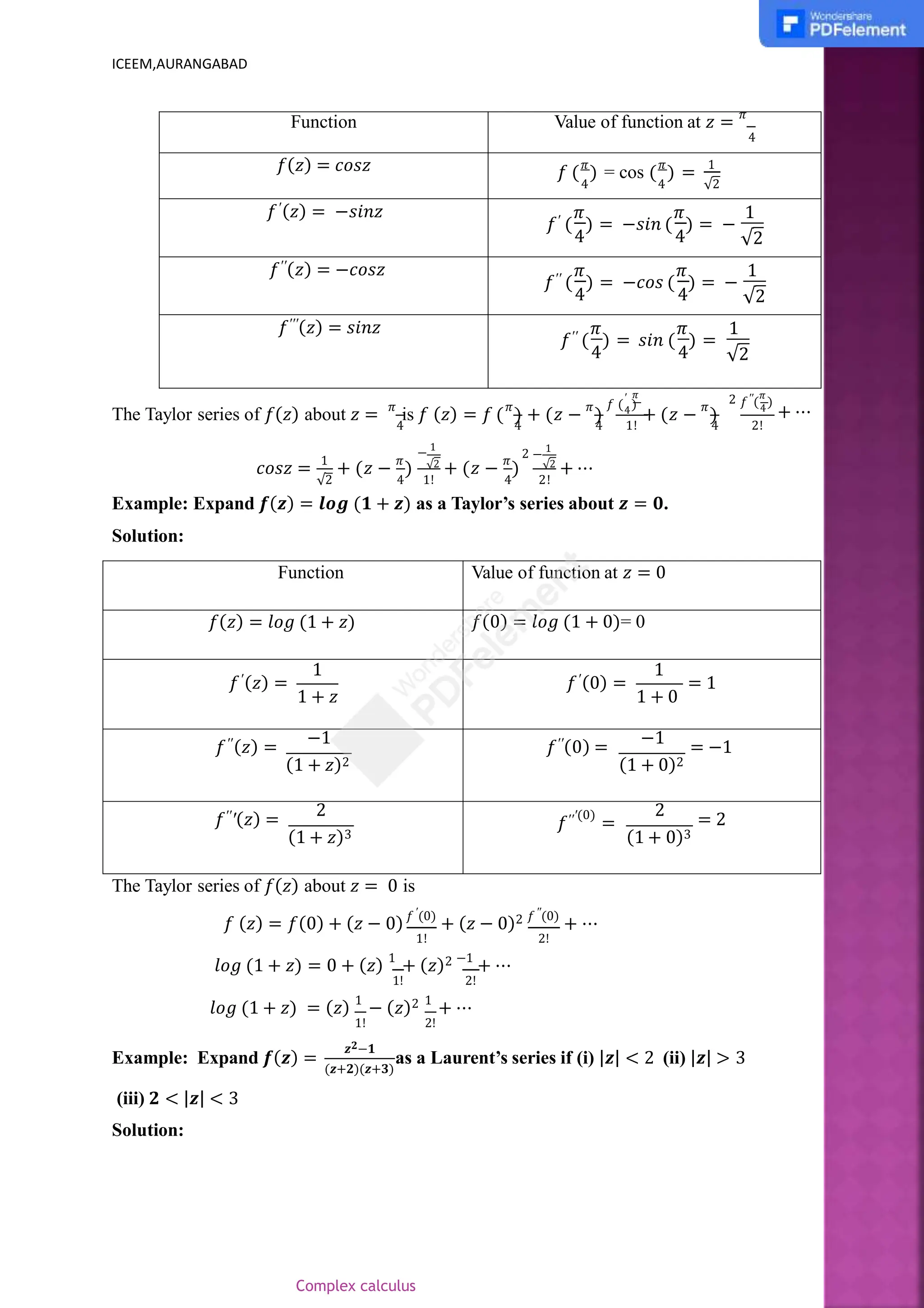 Laurents & Taylors series of complex numbers.pptx
