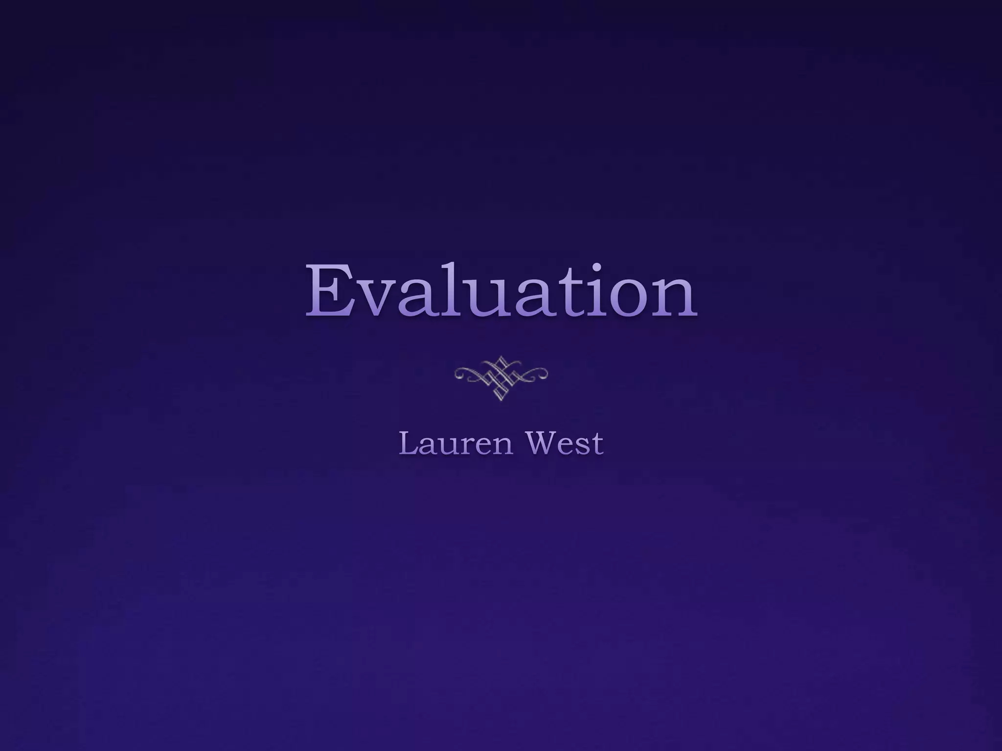 A2 Evaluation presentation | PPTX