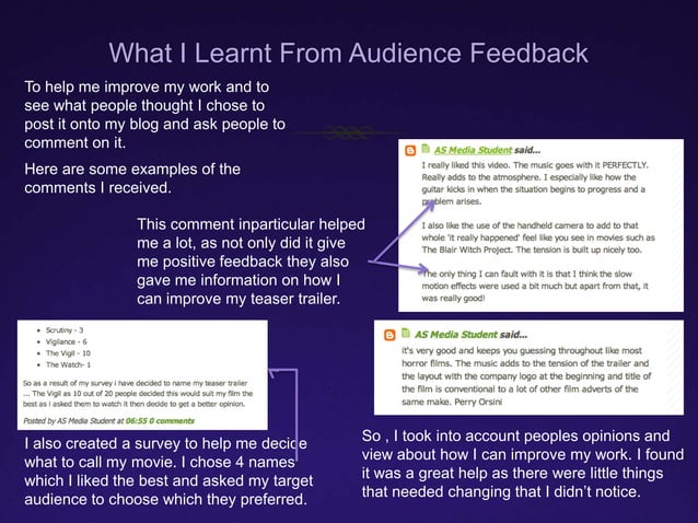 A2 Evaluation presentation | PPT