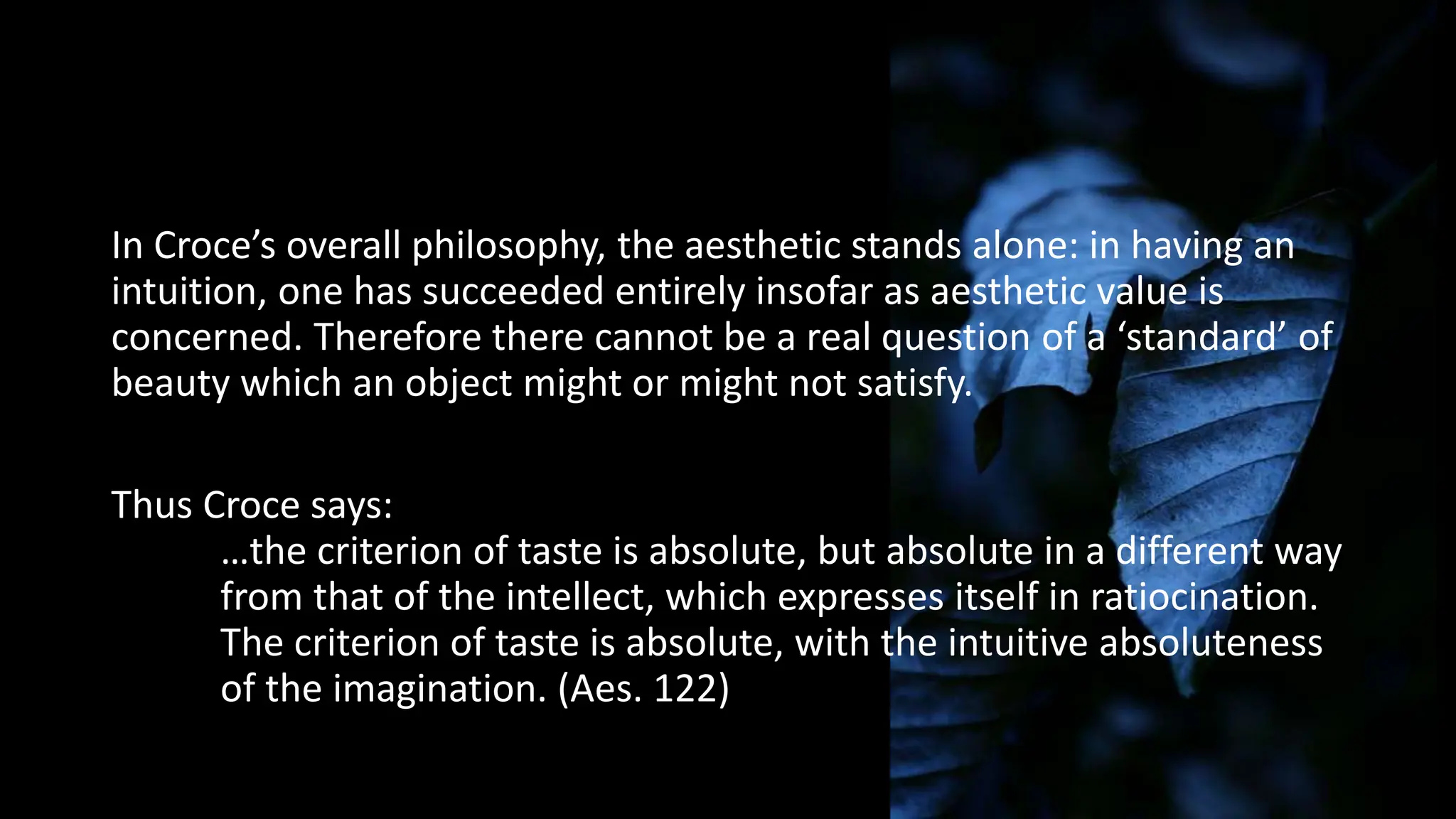 The Essence of Aesthetic by Benedetto Croce | PPTX