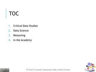 Critical Data Studies in the Academy | PPT