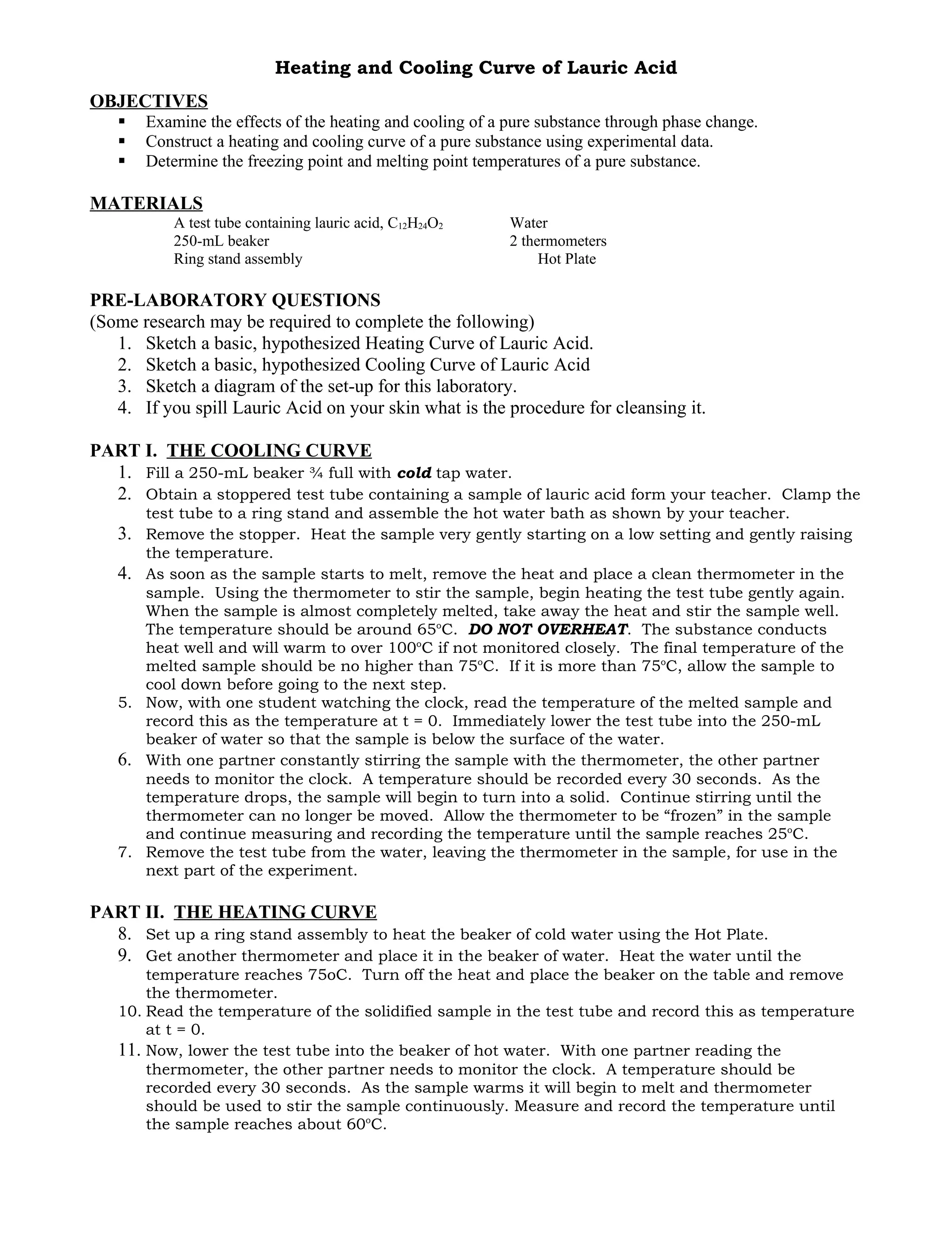 Lauric Acid Lab | DOC