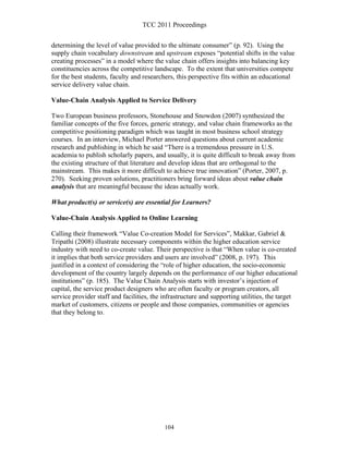 Value Chain Analysis of Applied Online Learning | PDF