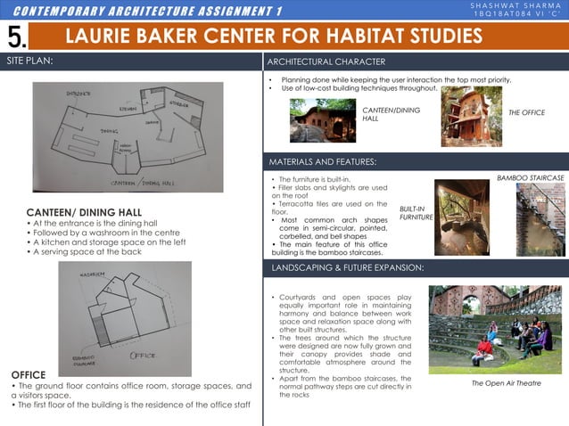 LAURIE BAKER CENTER FOR HABITAT STUDIES, DESIGN ANALYSIS | PDF