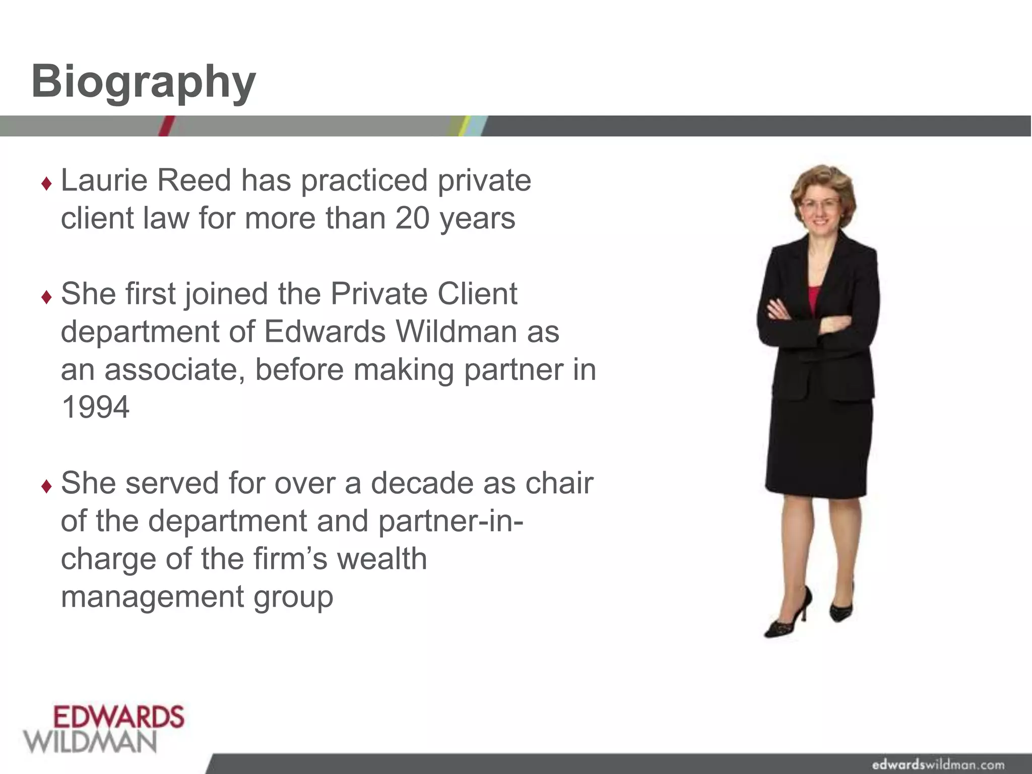 Laurie Hall, Partner at Edwards Wildman | PPTX