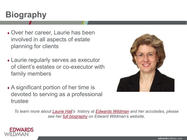 Laurie Hall, Partner at Edwards Wildman | PPTX | Legal Services ...