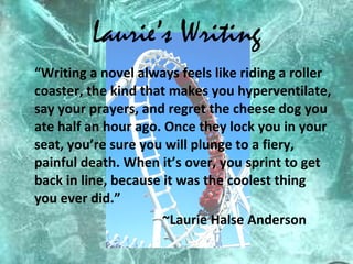 Author Presentation: Laurie Halse Anderson | PPT | Genres