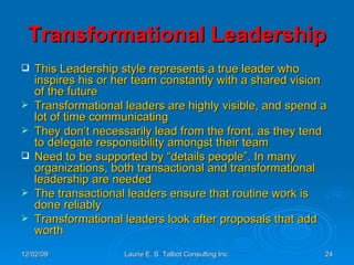 Laurie Talbot Leadership Styles1 | PPT