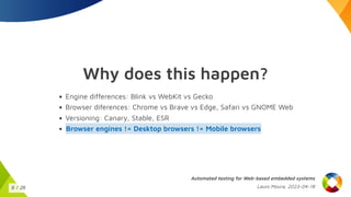 Automated Testing for Web-based Systems on Embedded Devices | PPT