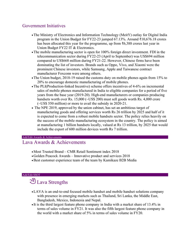 Lava International Unlisted shares Overview | PDF