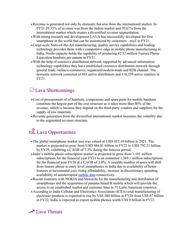 Lava International Unlisted shares Overview | PDF
